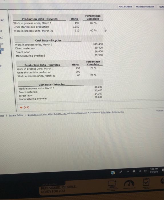 Solved FULL SCREEN PRINTER VERSION BACK NEXT Problem 17-7A | Chegg.com