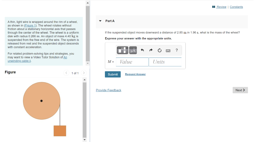 Solved A thin, light wire is wrapped around the rim of a | Chegg.com
