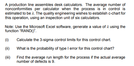 A production line assembles desk calculators. The | Chegg.com