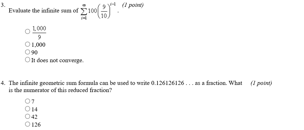Solved 1. Calculate the sum of the infinite series Sc = | Chegg.com