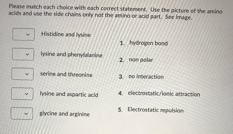 Solved Please match each choice with each correct statement. | Chegg.com