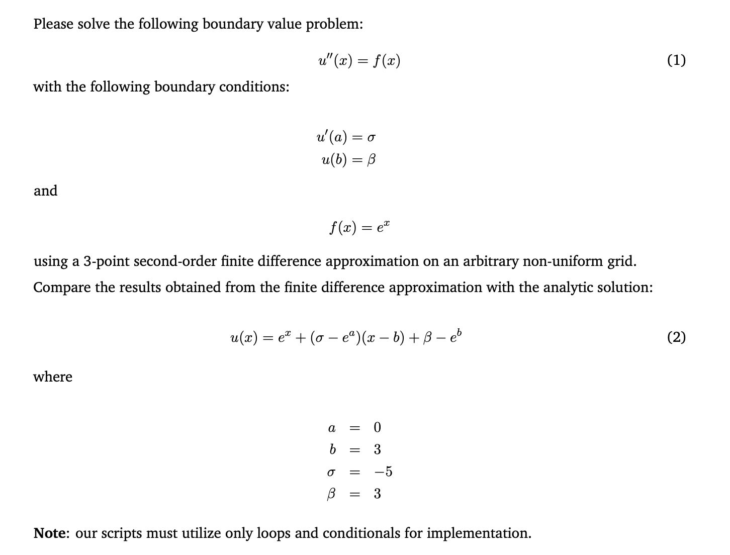 Please solve the following boundary value | Chegg.com