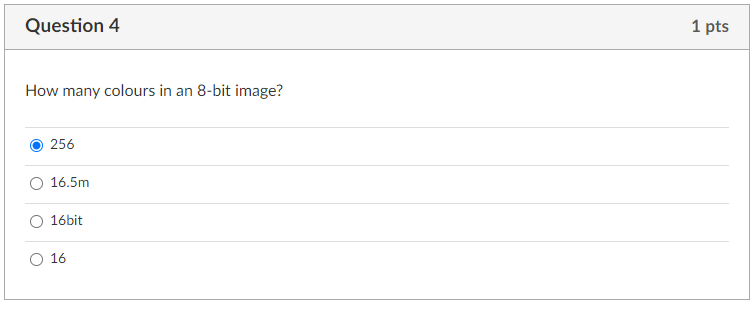 How many colours in an 8-bit image? | Chegg.com