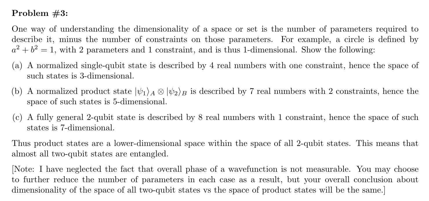 Solved One way of understanding the dimensionality of a | Chegg.com