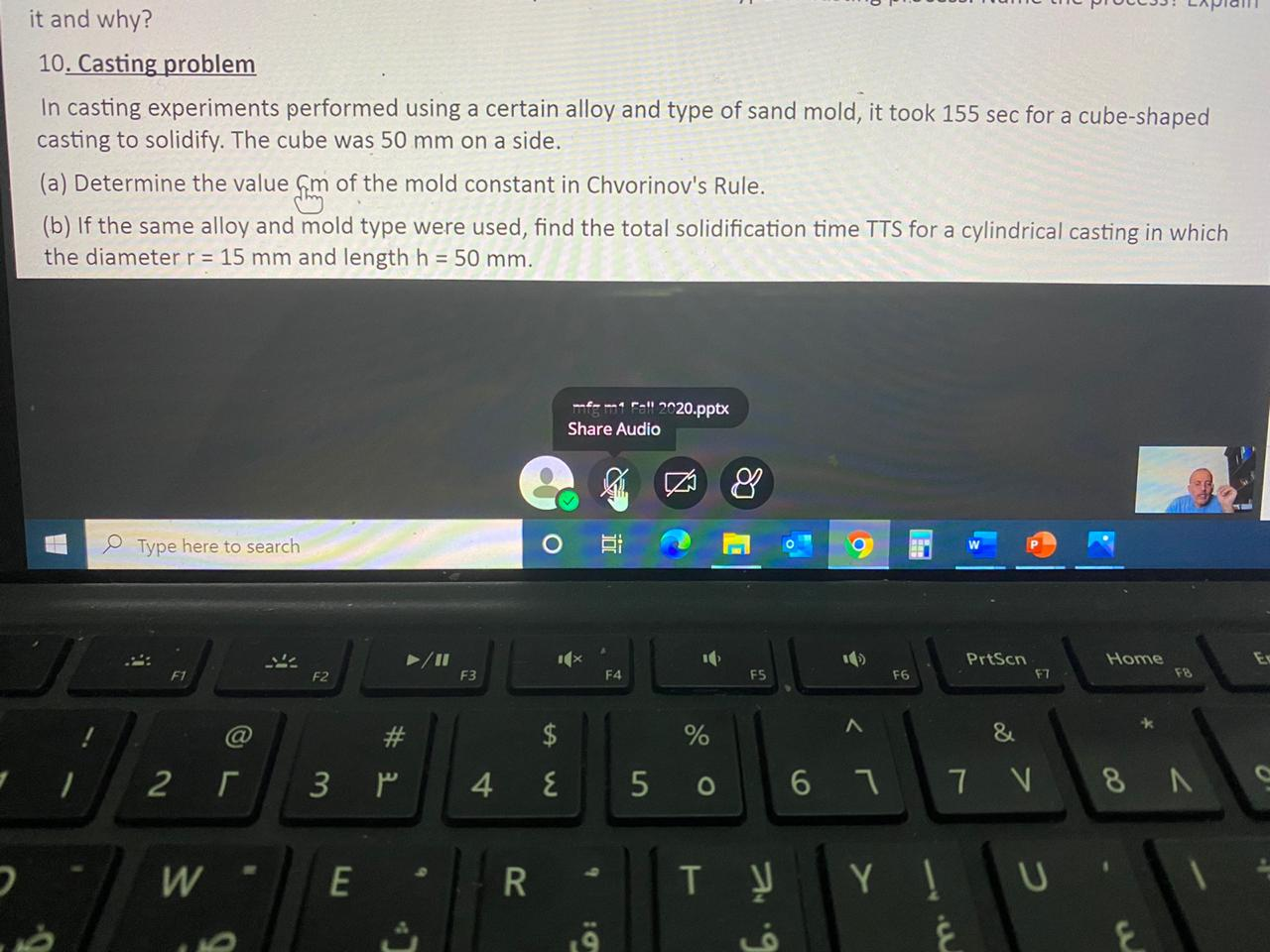 Solved it and why? 10. Casting problem In casting | Chegg.com
