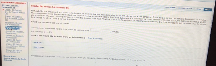 Solved ASSIGNMENT RESOURCES Chapter 06, Section 6.4, Go | Chegg.com