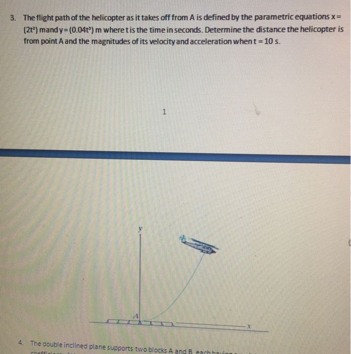 Solved The flight path of the helicopter as it takes off | Chegg.com