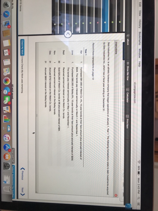 Solved Edit View Histony 2:43 PM Q E by Soto Industries | Chegg.com