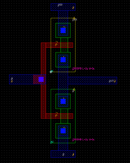 Intro to VSLI Class Design a LASI Layout for a CMOS | Chegg.com