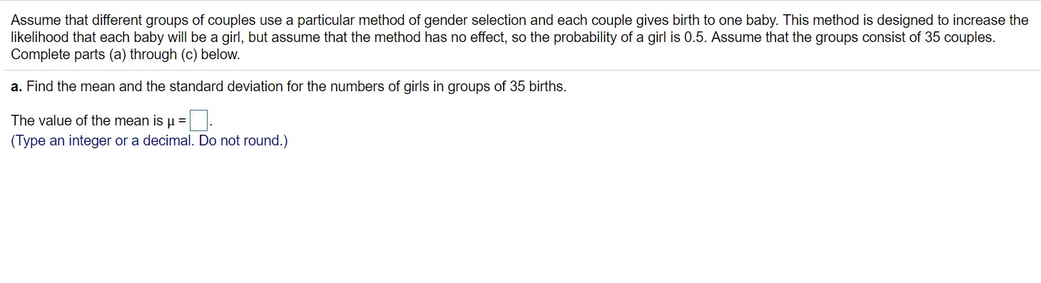 Solved Assume that different groups of couples use a | Chegg.com