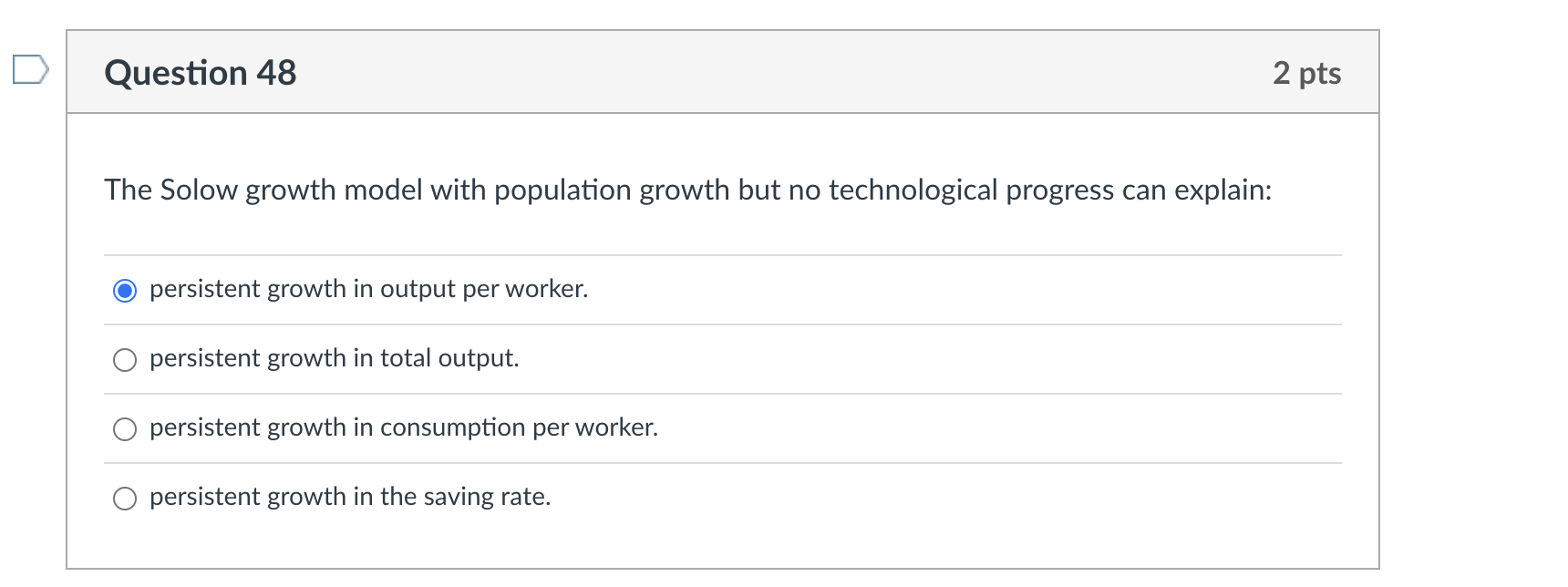 Solved The Solow growth model with population growth but no | Chegg.com