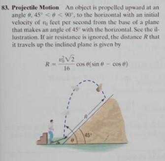 Solved *3. Projectile Motion An object is propelled upward | Chegg.com