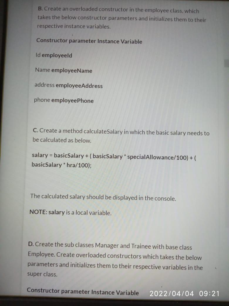 Solved DESCRIPTION AT In a company there are employees with | Chegg.com