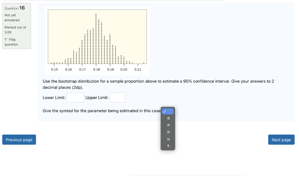 Solved Use the bootstrap distribution for a sample | Chegg.com