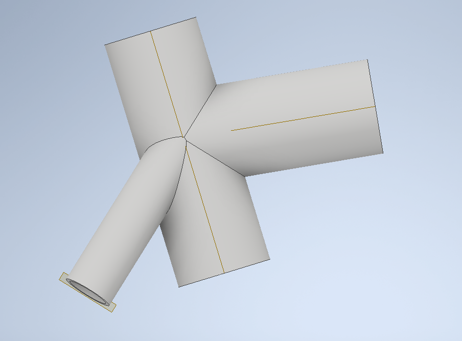 Solved CAD problem:Hi how to make the intersecting tubes | Chegg.com