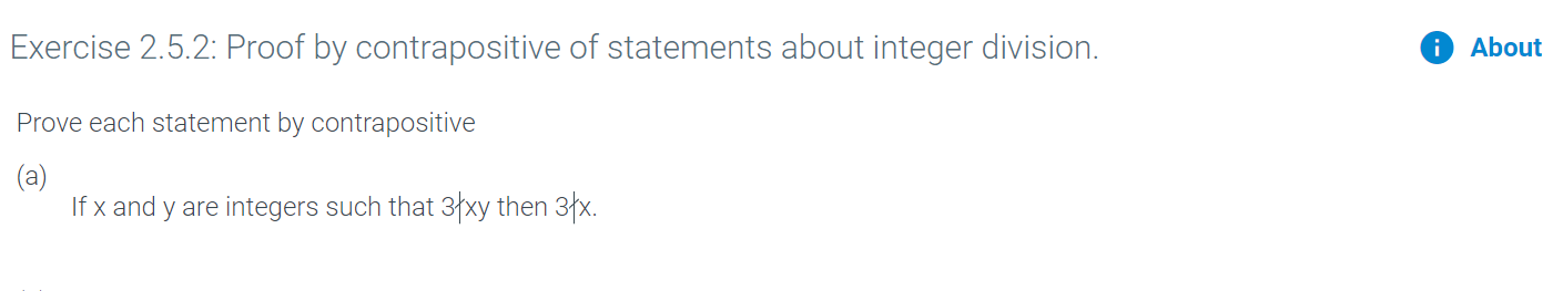 Solved Exercise 2.5.1: Proof by contrapositive of statements | Chegg.com