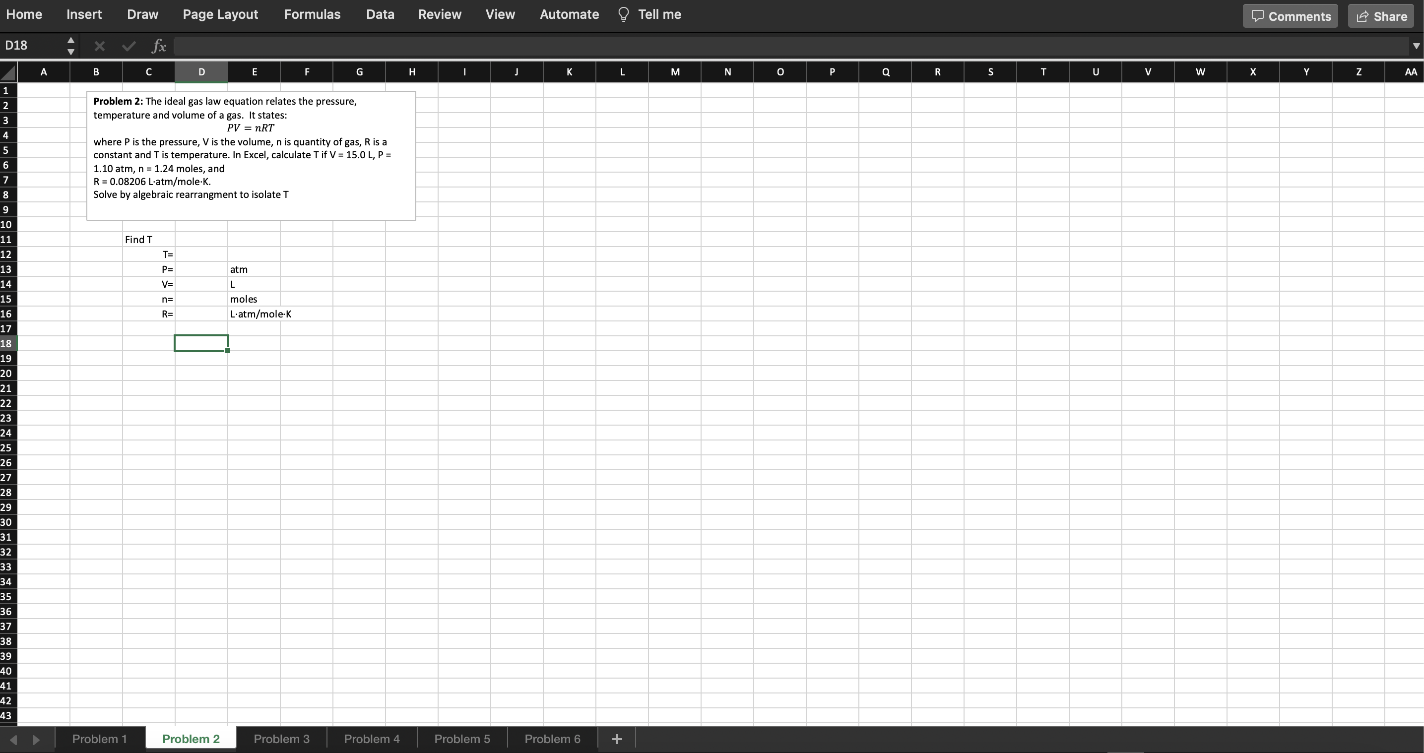 Solved Home Insert Draw Page Layout Formulas Data Review | Chegg.com