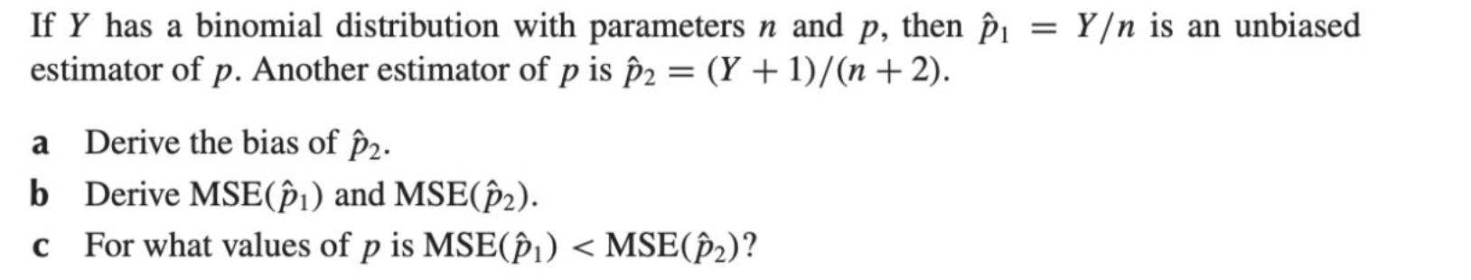 Solved Y/n is an unbiased If Y has a binomial distribution | Chegg.com