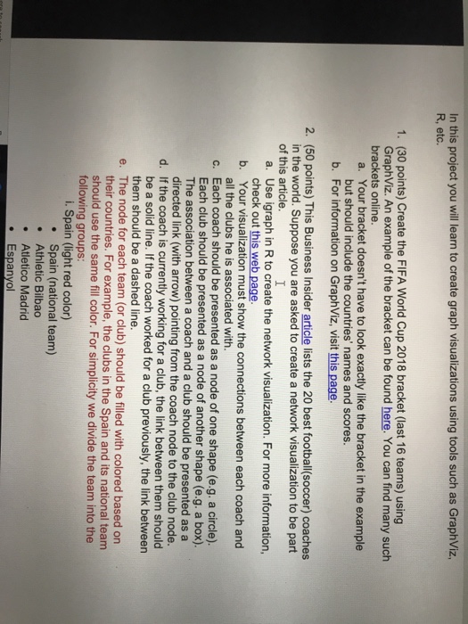 In this project you will learn to create graph | Chegg.com