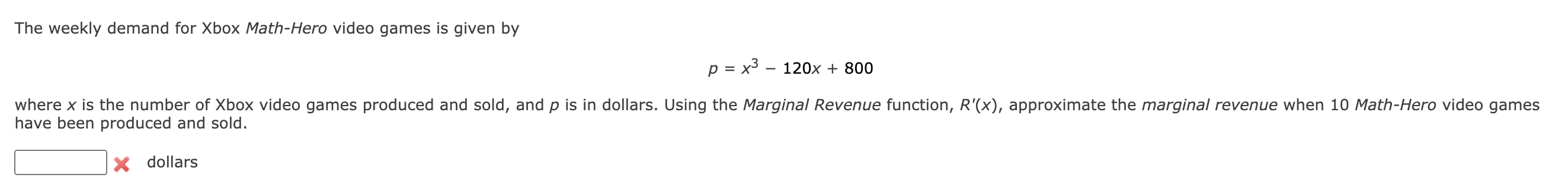Solved The weekly demand for Xbox Math-Hero video games is | Chegg.com