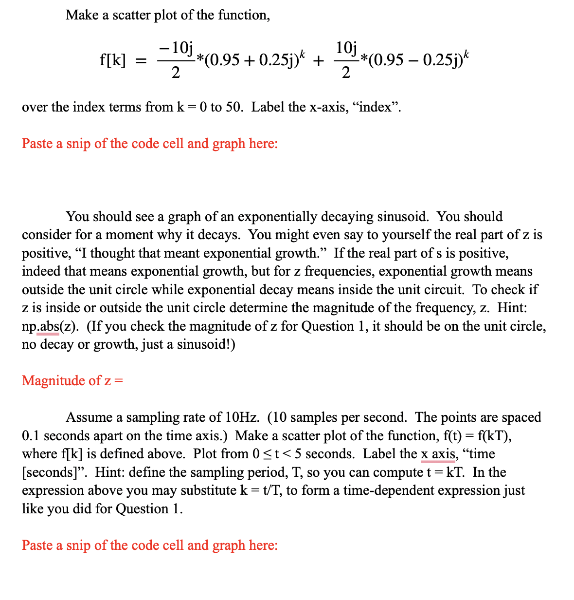 Solved giving this makes a scatter plot of the function | Chegg.com