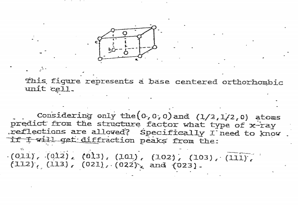 Solved This figure represents a base centered orthorhombic | Chegg.com