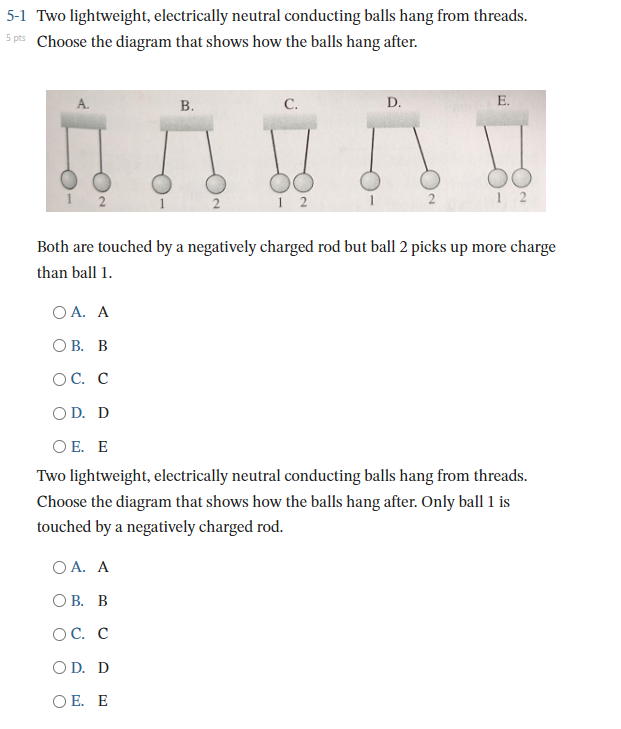 Solved Two lightweight, electrically neutral conducting | Chegg.com