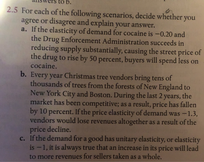 Solved 2.8 Studies have fixed the short-run price elasticity | Chegg.com