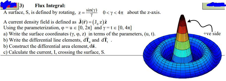 (3) Flux Integral: A surface, S, is defined by | Chegg.com