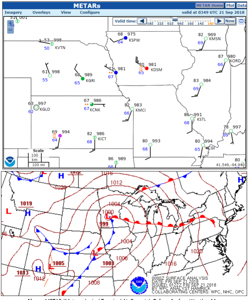 Solved METARs Configure METAR Home Plot Data valid at 0349 | Chegg.com
