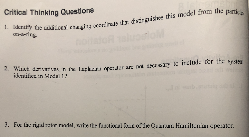 Model 1: The Rigid Rotor Consider a diatomic molecule | Chegg.com