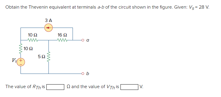 Solved Obtain the Thevenin equivalent at terminals a-b of | Chegg.com