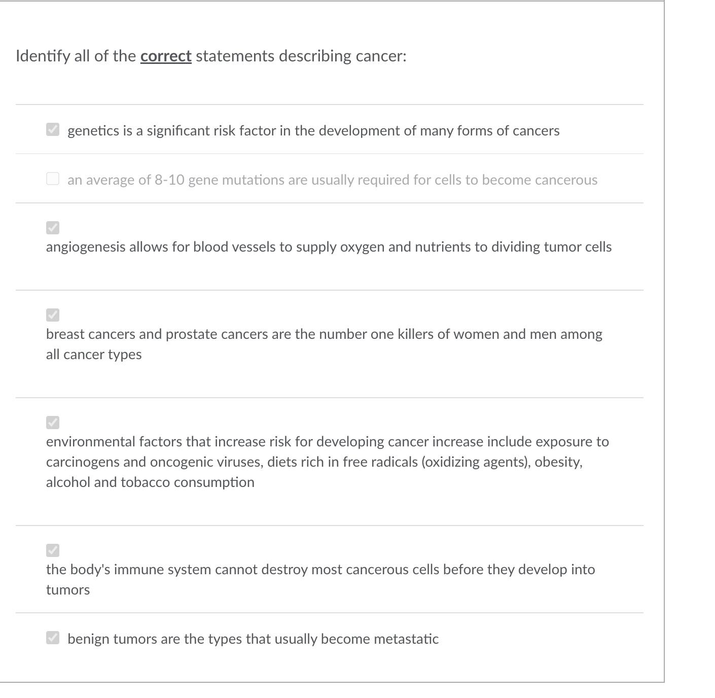 Solved Identify all of the correct statements describing | Chegg.com