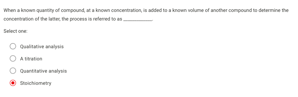 Solved When a known quantity of compound, at a known | Chegg.com