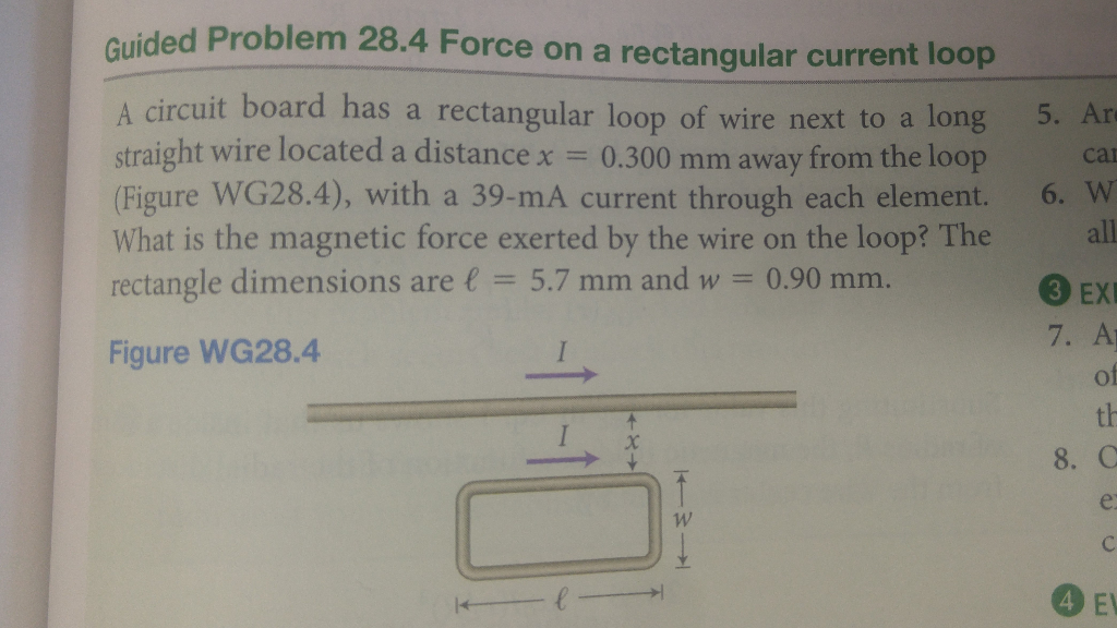 Solved Guided Problem 28.4 Force on a rectangular current | Chegg.com