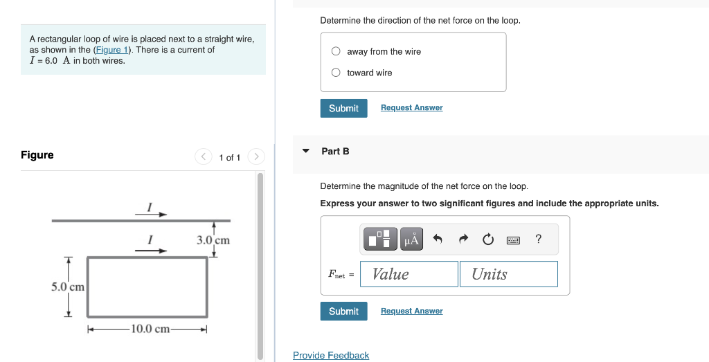 Solved Determine the direction of the net force on the loop. | Chegg.com
