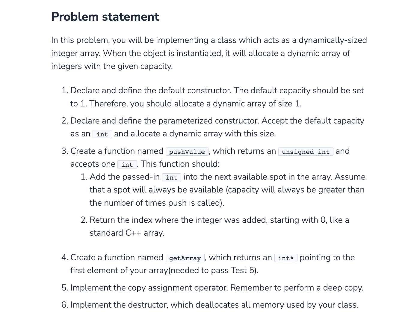 Solved HELP ASAPclass variableIntArray {private:unsigned int | Chegg.com