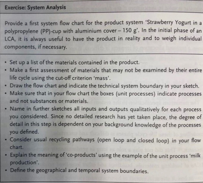 Solved Exercise: System Analysis Provide a first system flow | Chegg.com