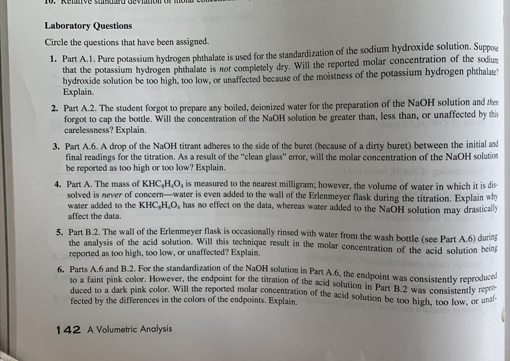 Solved Circle the questions that have been assigned. 1. Part | Chegg.com