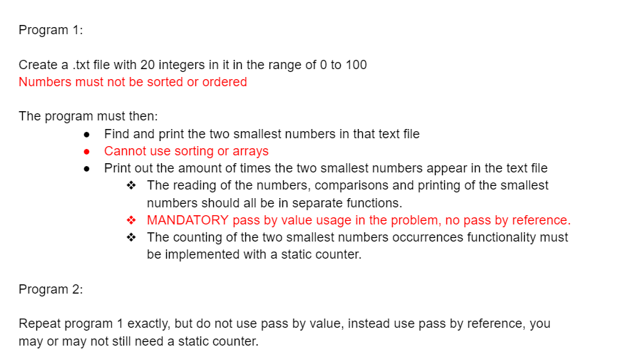Solved Complete both programs in C. Please comment | Chegg.com