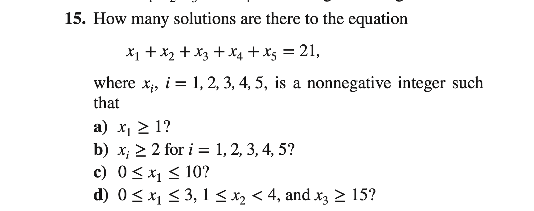 Solved 5. How many solutions are there to the equation | Chegg.com