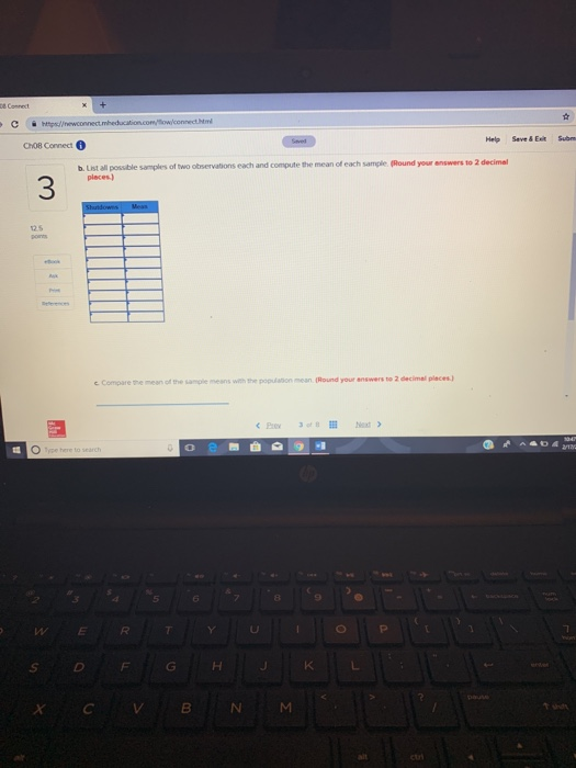 Solved Dho8 Connect Cho8 Connect Help Save & Exi 3 The | Chegg.com