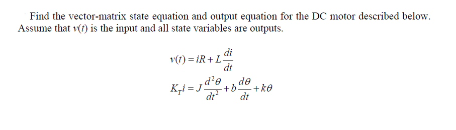 Solved Find the vector-matrix state equation and output | Chegg.com