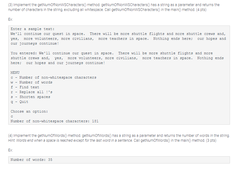 Solved 7.20 Ch 6 Program: Authoring assistant (Java) (1) | Chegg.com