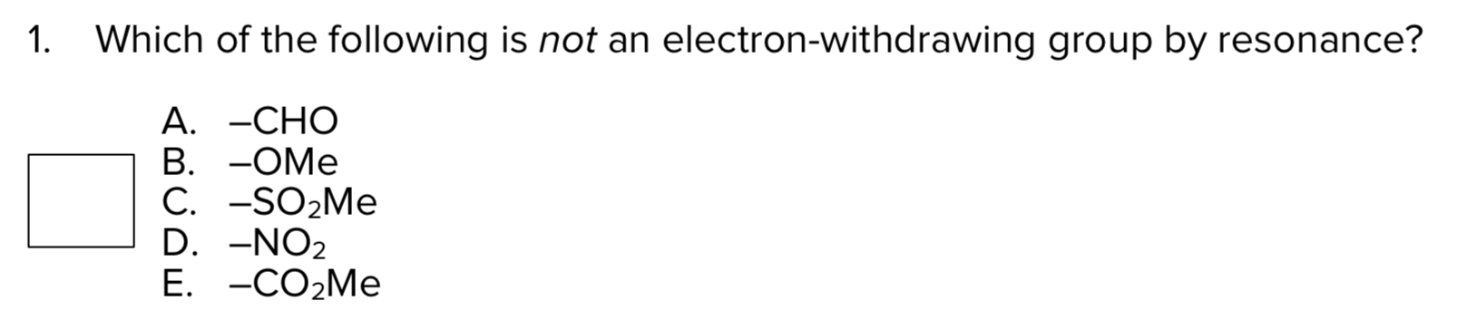 Solved 1. Which of the following is not an | Chegg.com