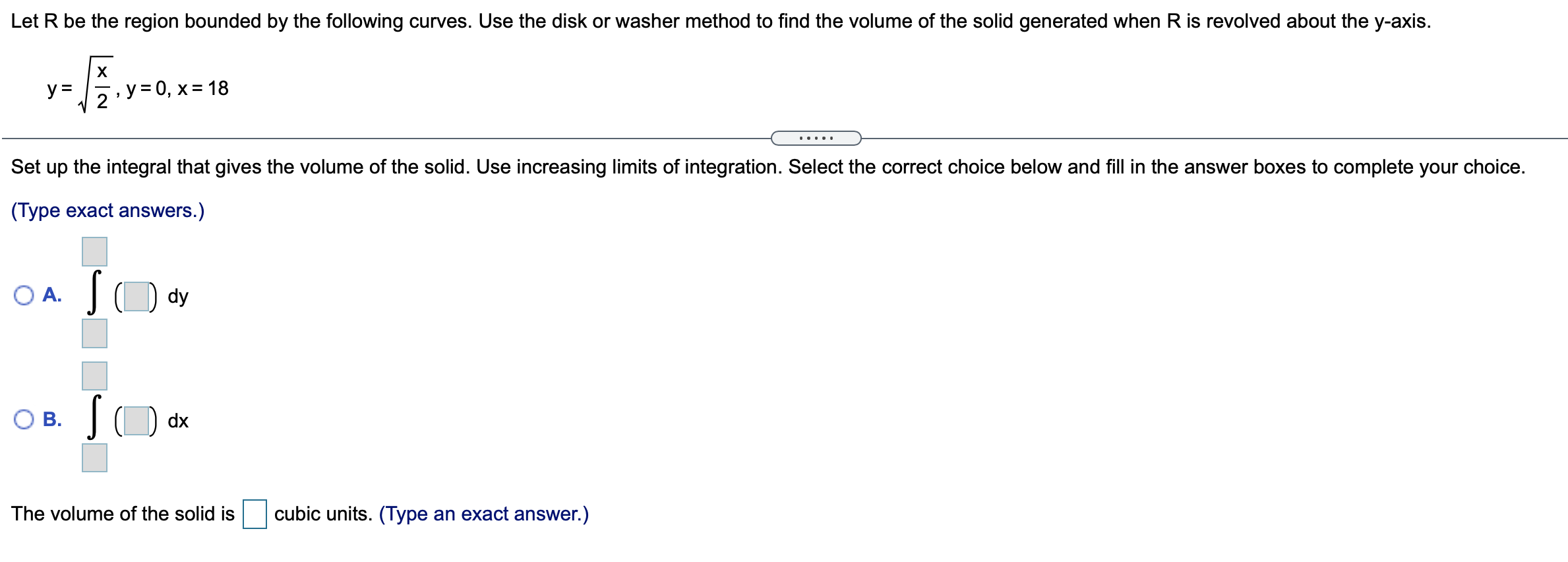 Solved Let R be the region bounded by the following curves. | Chegg.com