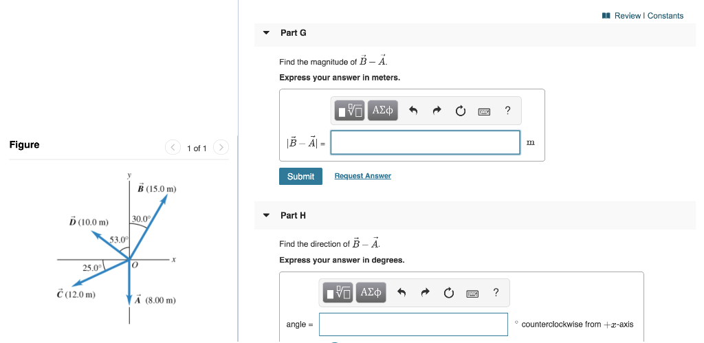 Solved Review | Constants Part 6 Find the magnitude of B - | Chegg.com