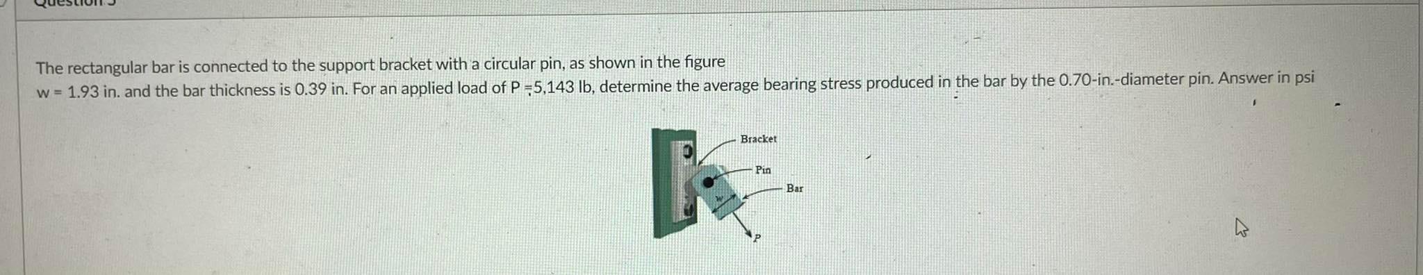 Solved The rectangular bar is connected to the support | Chegg.com