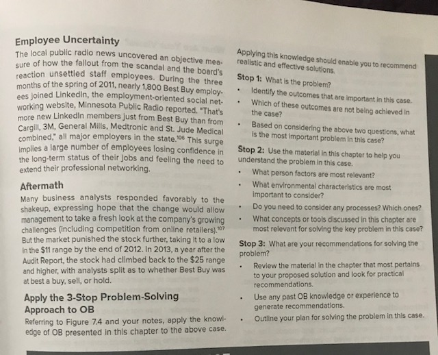 Solved PROBLEM-SOLVING APPLICATION CASE (PSAC) Best Buy: | Chegg.com
