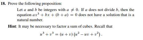 Solved 18. Prove the following proposition: Let a and b be | Chegg.com